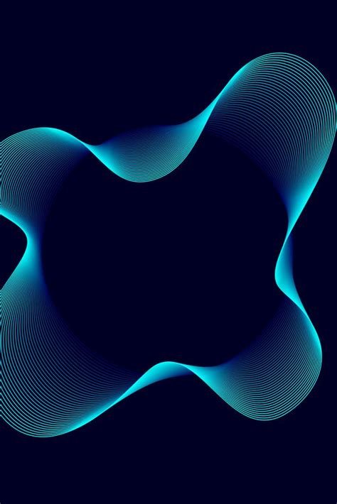 Abstract Blue Background With Wavy Lines