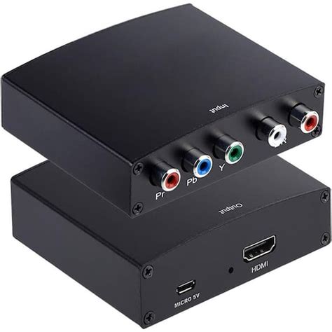 Aoibox Black Hdmi Component Converter With Supports 4k Video Audio