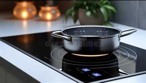 Induction Hob In Modern Kitchen Close Up Stock Illustration Illustration Of Home Induction