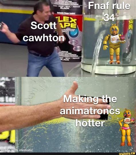 Fnaf Rule 34 Scott Le Cawhton Making The Animatroncs Hotter Made With