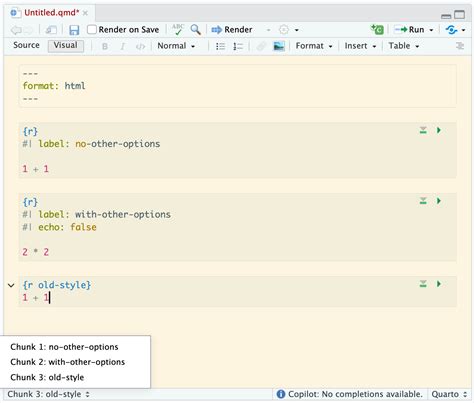 Yaml Style Chunk Labels Dont Show Up In Document Navigation Menu In Source Mode · Issue 13818