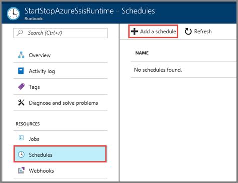 Agendar O Runtime De Integração Do Azure Ssis Azure Data Factory