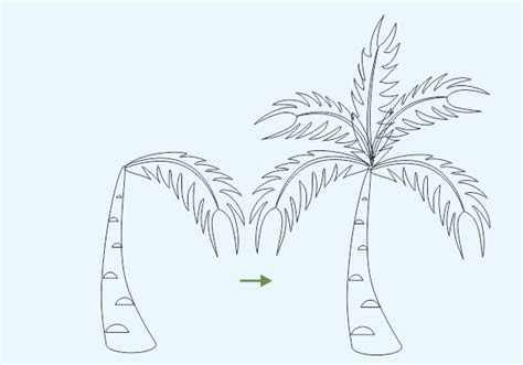 Cara Mudah Membuat Gambar Pohon Kelapa Siswapedia