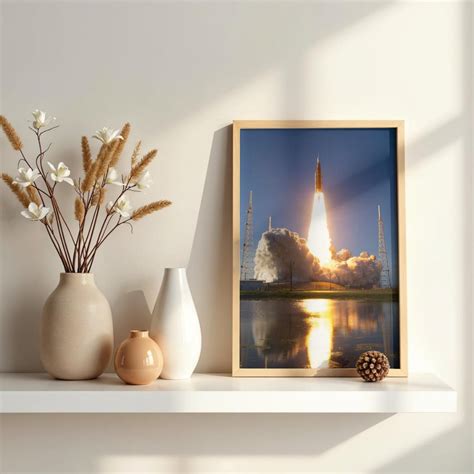 Artemis Ii Launch Poster Nasa Moon Mission Print Rocket Liftoff Wall