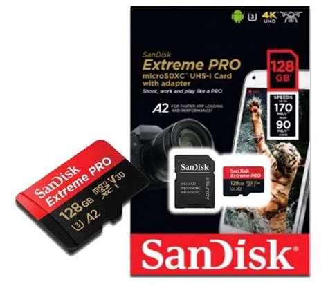 Карта памяти Sandisk Extreme Pro 128 Gb купить в магазине в Москве Djimos