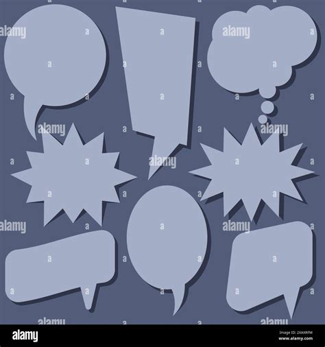 Set Of Speech Bubbles Without Phrases On Brown Background Vector