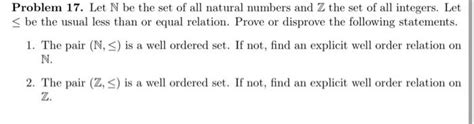 Solved Problem 17 Let N Be The Set Of All Natural Numbers
