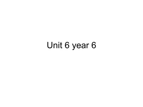 Unit Year PPT