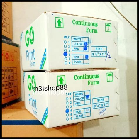 Jual Kertas Komputer Kertas Print Continuous Form 4 Ply Merk Go Print