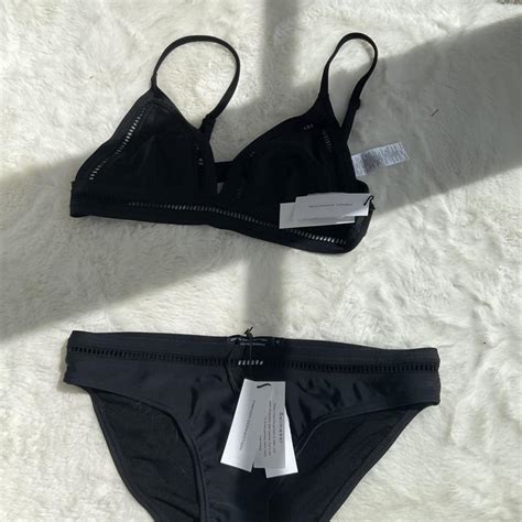 French Connection Womens Black Bikinis And Tankini Sets Depop