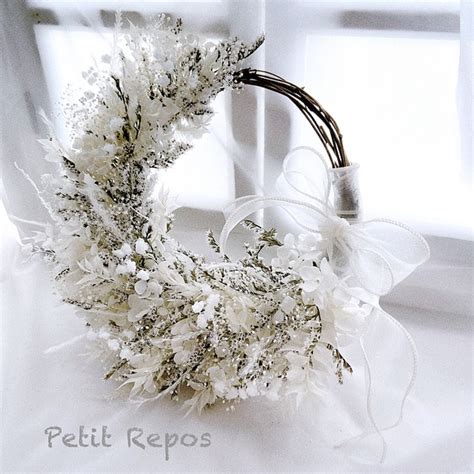 【プリザーブド】紫陽花とタタリカのハーフリース プリザーブドフラワー Petit Repos（プチルポ） 通販｜creemaクリーマ