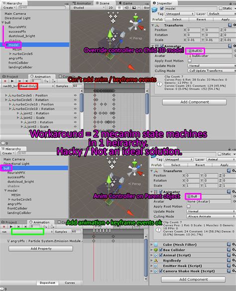 How To Animate Shaderspfx Etc On 3d Characters Cant Add Keyframes To Imported Read Only