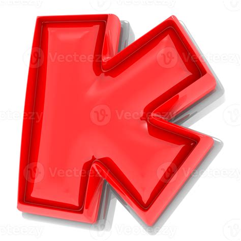 Red K 3d Text Render 43013488 Png