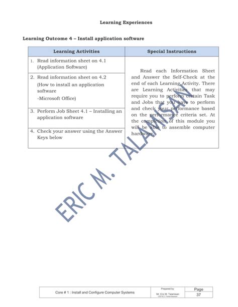 Css Core 1 Install And Configure Computer Systems And Networks Pdf