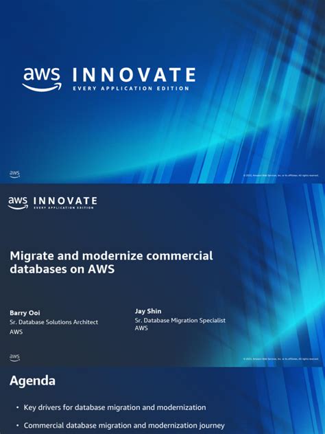 Slidesmigrateandmodernizecommercialdatabasesonaws Pdf Amazon