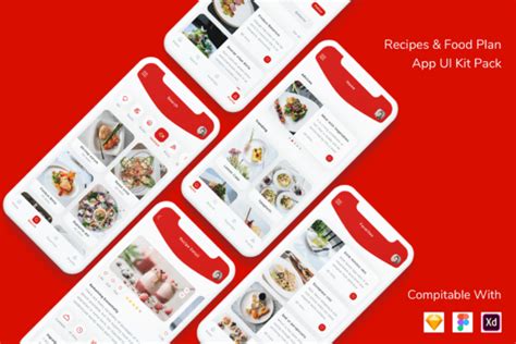 Food Recipes App Ui Kit Pack Graphic By Betush · Creative Fabrica