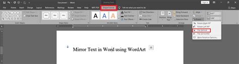 Cómo voltear o reflejar texto en Word con 4 métodos UPDF
