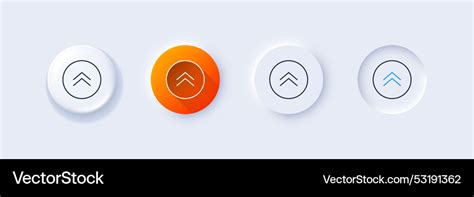 Swipe Up Button Line Icon Scrolling Arrow Sign Vector Image