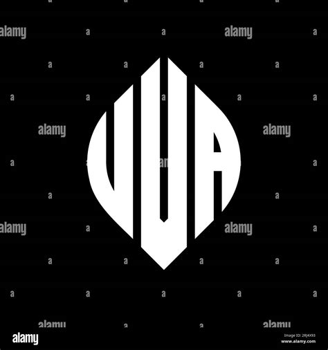 Uva Circle Letter Logo Design With Circle And Ellipse Shape Uva