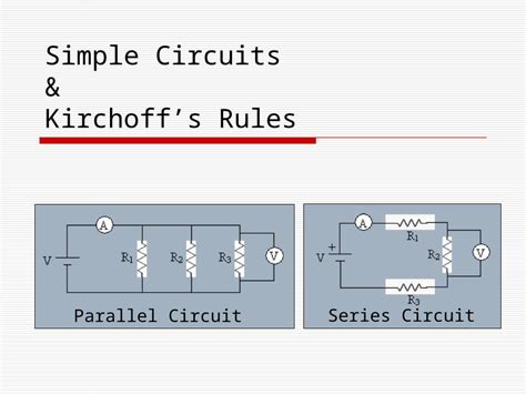 Ppt Simple Circuits And Kirchoffs Rules Parallel Circuitseries Circuit