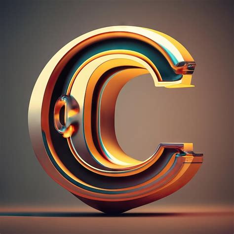 Premium Photo Letter C In 3d