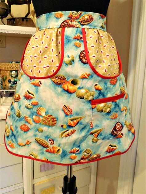 Beach Theme Retro Clothespin Apron