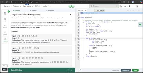 Gfg160 Day46grind Longestconsecutivesubsequence Hashsetmagic Abhijit Mondal
