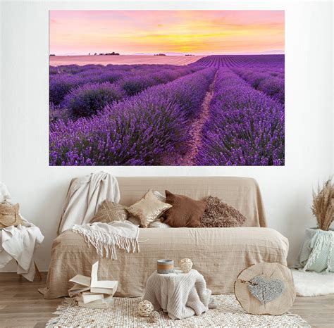 Lavender Field Wall Art Field Canvas Print Provence France Etsy