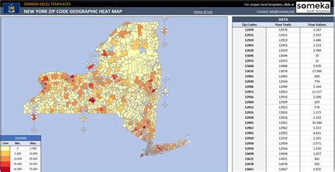 Us Zip Code Heat Map Generators Zip Code Analysis For States Of Us