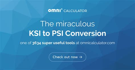 KSI To PSI Conversion