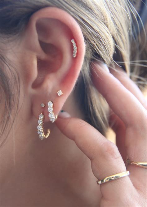 עגיל חישוק טניס חצי זהב מלא מיטל טולדו