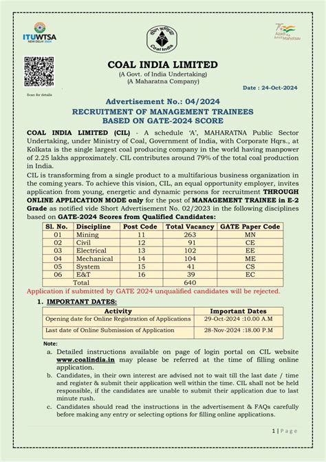 🚀 Attention Engineers 🚀 As Specified Earlier Coal India Limited Cil Is Thrilled To Announce
