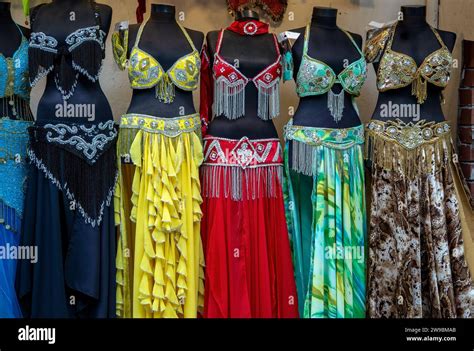 Display Of Belly Dancing Costumes Grand Bazaar Istanbul Turkey Stock