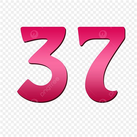 Number 37 Clipart PNG Images Number 37 37 Number Arractive Number