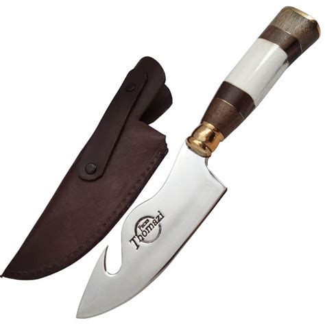 Faca Coreadeira Para Tirar Couro Aço Cirúrgico Inox 420c Courear Skinner Artesanal