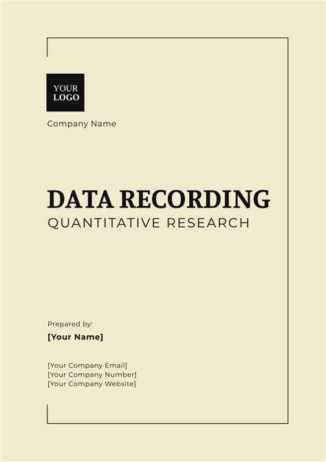Free Data Recording Quantitative Research Template To Edit Online