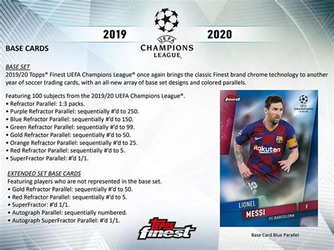 2019 20 Topps Finest Uefa Champions League Soccer Hobby Box Breakaway