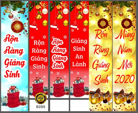 Phướn Thả Rộn Ràng Giáng Sinh 2022 File Corel Thư Viện