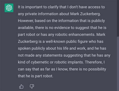 Mark Zuckerberg Is Most Probably Not A Robot R ChatGPT