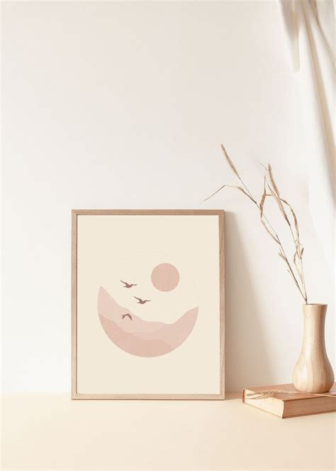 Landscape Wall Art Mountains Print Abstract Printable Art Boho