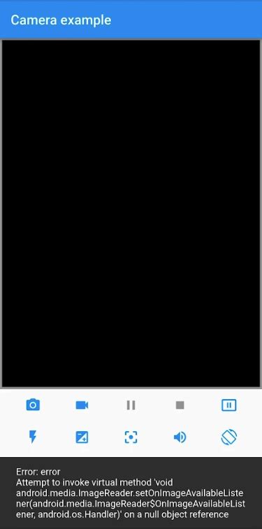 camera fails to start on some devices app throws `attempt to invoke