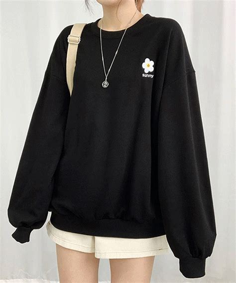 💓오버핏 써니 데이지 맨투맨 💟리뷰보장 오버핏맨투맨 빅사이즈 긴팔 티셔츠 긴팔티 귀여운맨투맨 자수맨투맨 캐릭터맨투맨 교복맨투맨 학생맨투맨 봄 봄맨투맨 봄옷 봄긴팔티 에이블리