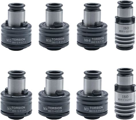 Zac Gt12 Iso Tapping Collets 8pcs Torque Collets M3 M4 M5 M6 M8 M10 M12 M14 M16 Apply