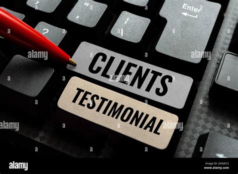 Text Caption Presenting Clients Testimonial Word Written On Private