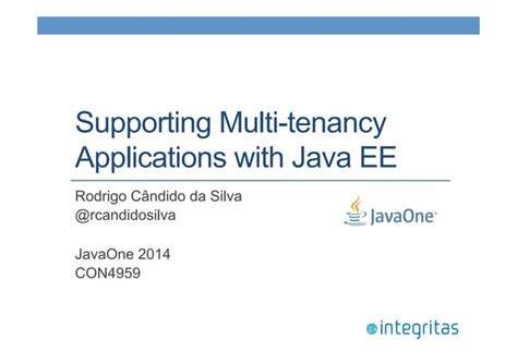 Javaone 2014 Supporting Multi Tenancy Applications With Java Ee Pdf