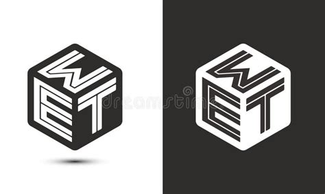 Diseño De Logotipo De Letra E T Con Logotipo De Cubo Ilustrador