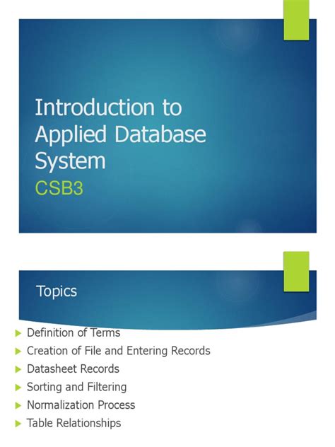 Applied Database Pdf Table Database Databases