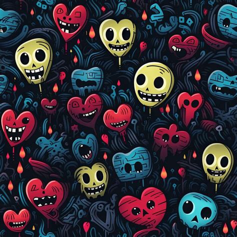 Premium Ai Image A Zombie Pattern Illustration
