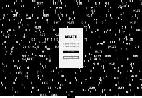DELETE Website On Behance