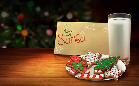산타 휴일 크리스마스 산타 편지 산타 우유 및 쿠키에 대 한 편지 Hd 배경 화면 Wallpaperbetter